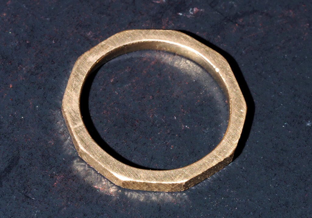 Affinity 14k Rose Gold Florentine Finish Ring – Atethos Jewelry